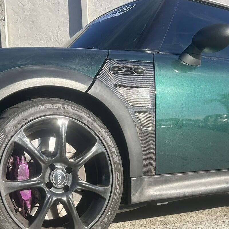 Real Carbon Fiber Front Side Fender Panel fit For Mini Cooper R50 R52 ...