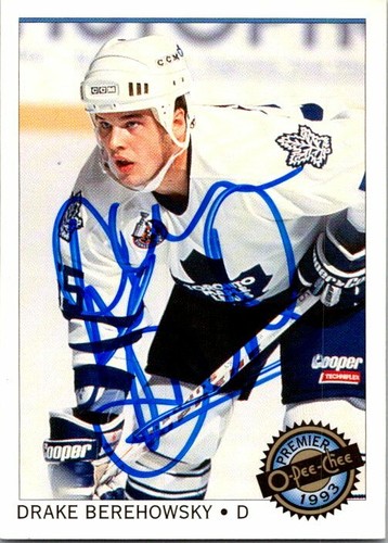 Drake Berehowsky autographed Hockey Card (Leafs) 1993 O-Pee-Chee ...