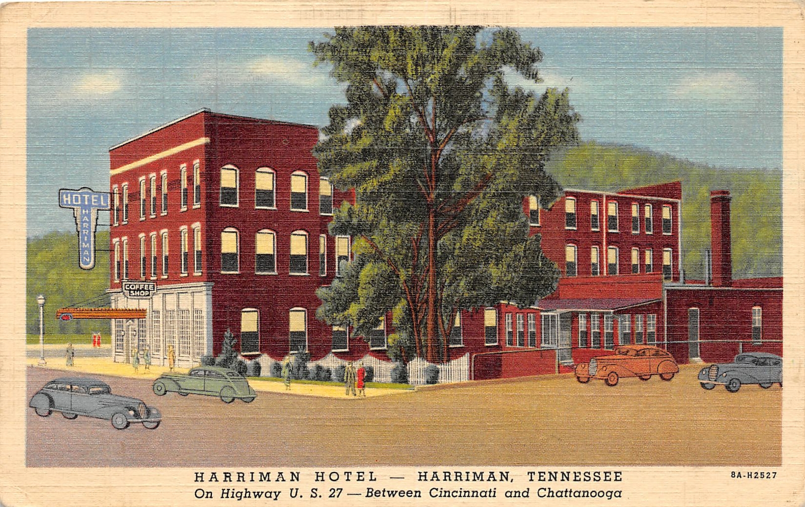 G95/ Harriman Tennessee Postcard linen Harriman Hotel Building US27 | eBay
