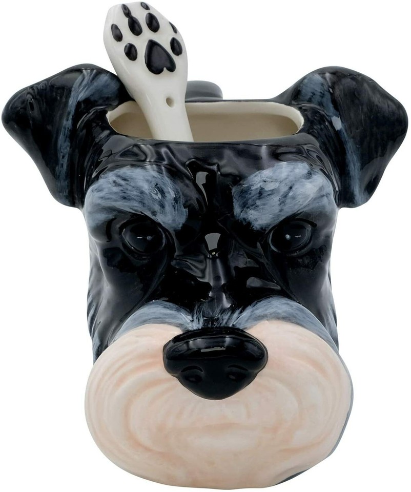 Coffee Mug Tea Ceramic Cup with Spoon Cute Dog Puppy Hand Made | eBay