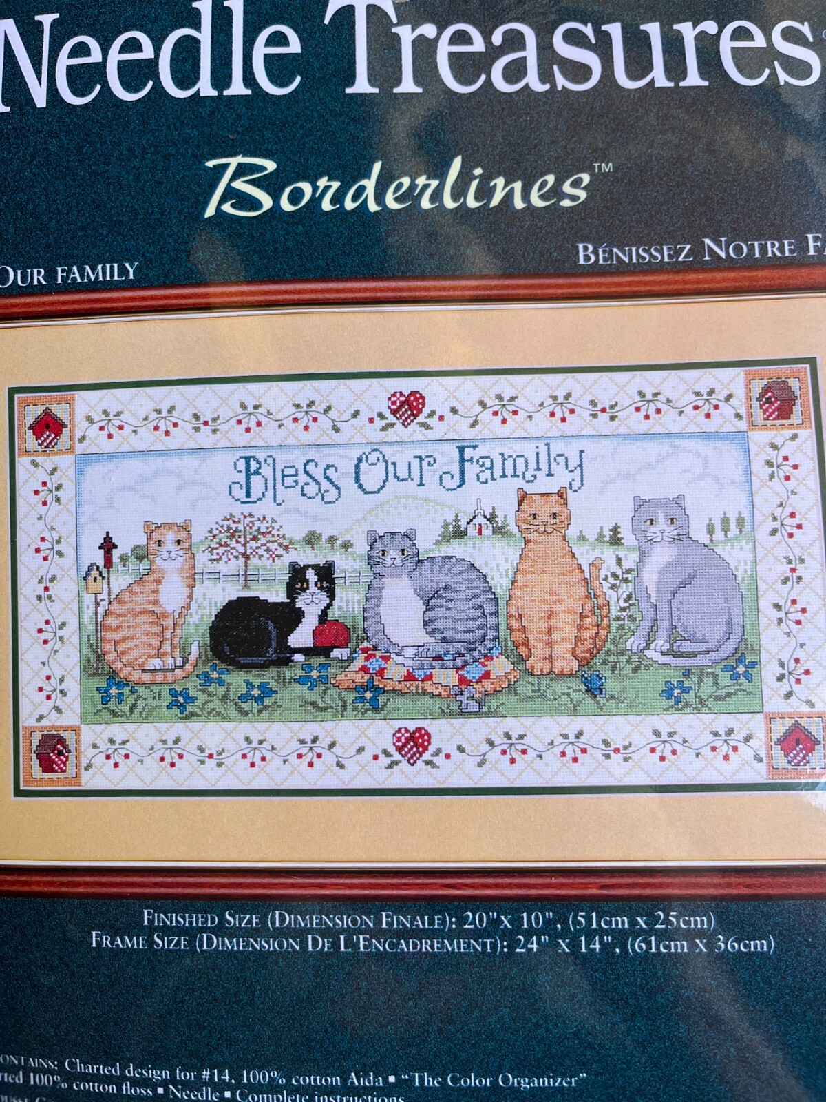 Needle Treasures Borderlines Bless Our Family #03103 Counted Cross ...