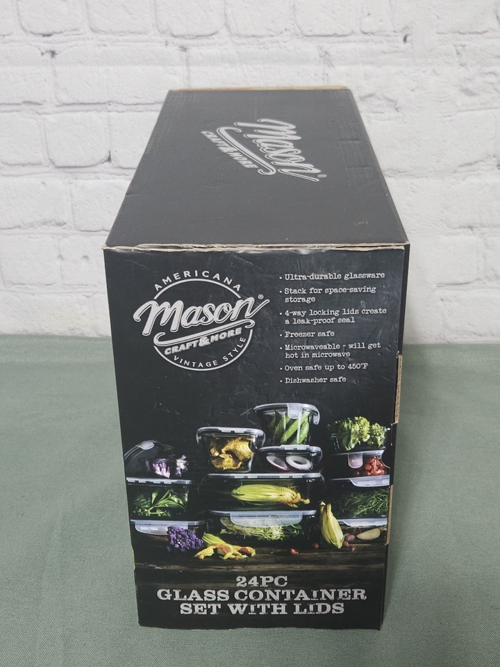 Mason 24 Piece Glass Container Set | eBay