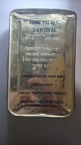 ST-3 FOOD PACKET SURVIVAL VINTAGE RATION, SEALED | eBay