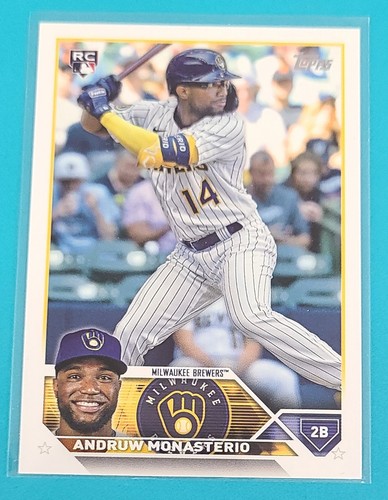 2023 Topps Update RC #US74 Andruw Monasterio Milwaukee Brewers BASEBALL ...