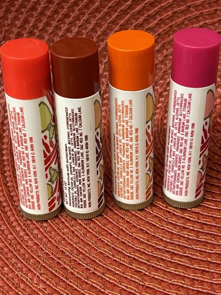Vintage Avon~Lot of 4 Christmas Sweets Flavors Lip Balms New old stock ...