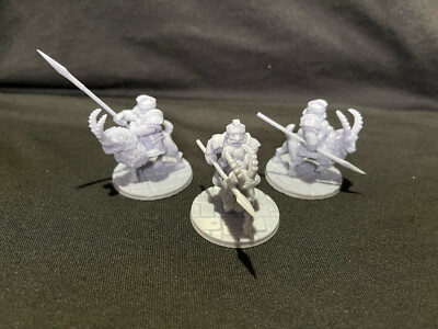 3 Iron Hills Dwarf Goat Riders 28mm Miniatures Middle Earth LOTR MESBG ...