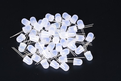 Foggy 10 Diode LED Leds Blanches 10mm Blanc Lumière Diffusée Diffusé | eBay