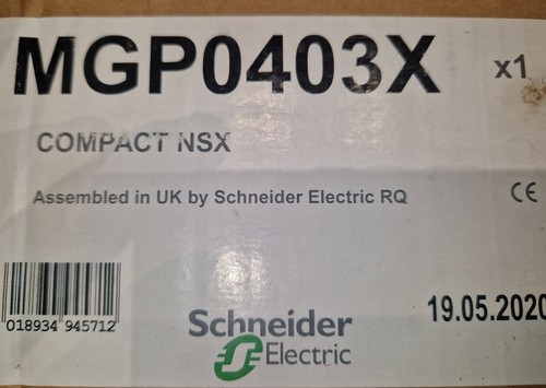 SCHNEIDER MGP0403X 40AMP 3 POLE PANELBOARD MCCB COMPACT NSX100F MERLIN ...