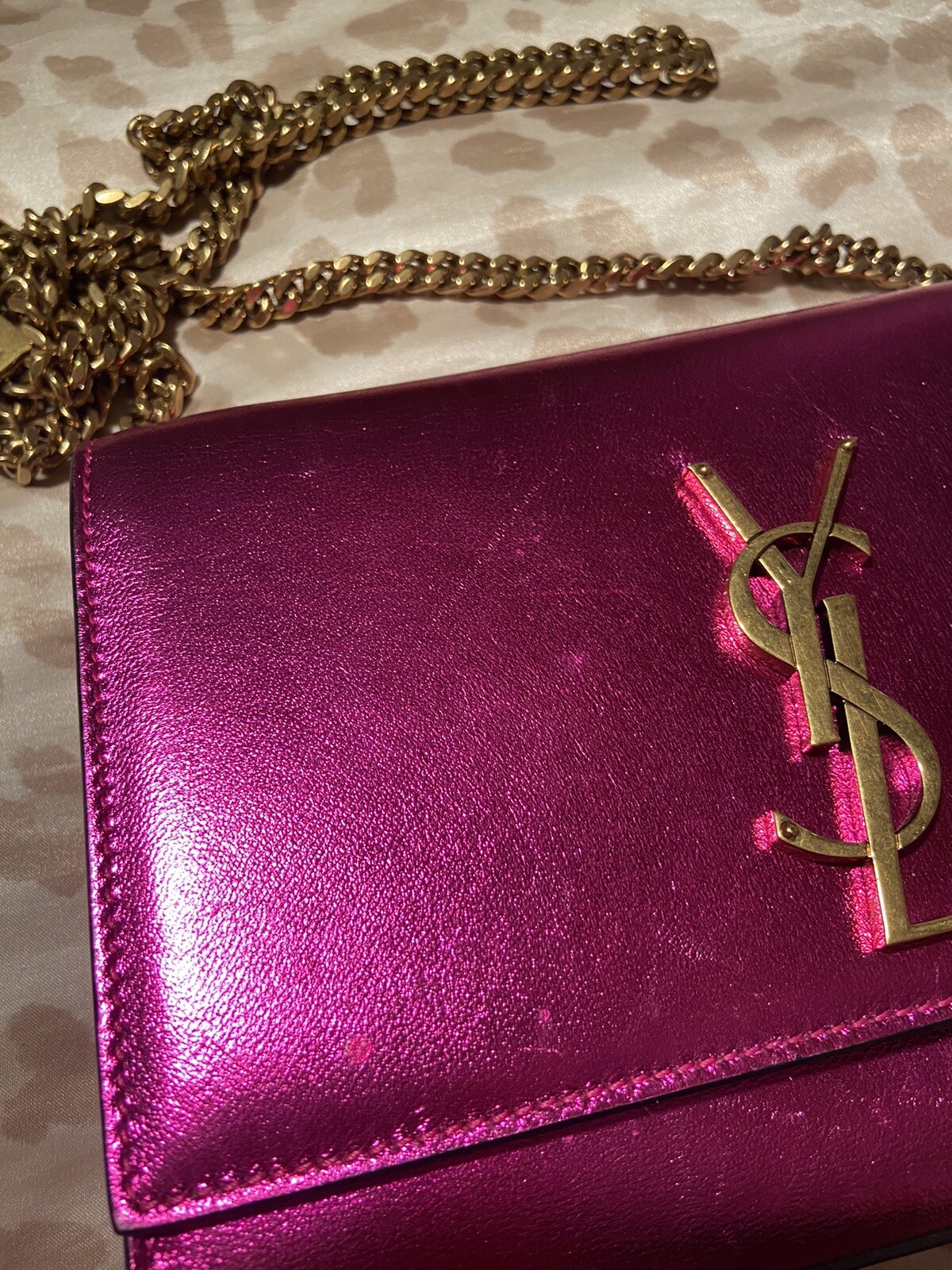 YSL Nappa Silk Small Classic Monogram Kate Satchel in… - Gem