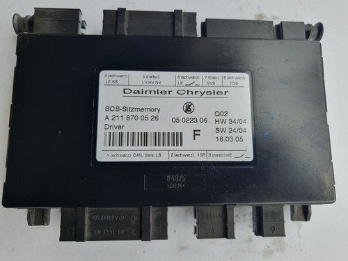 03-12 Mercedes R171 E350 E320 GL350 SLK350 Seat Control Module Left ...