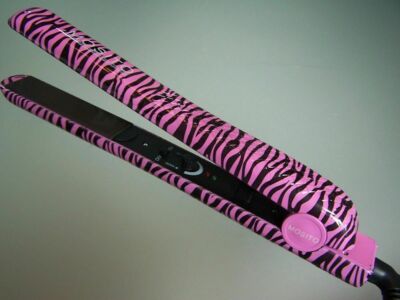BNIB Mosito ZEBRA PINK 1" Straightener Nano Ceramic Flat Hair Pro Iron ...