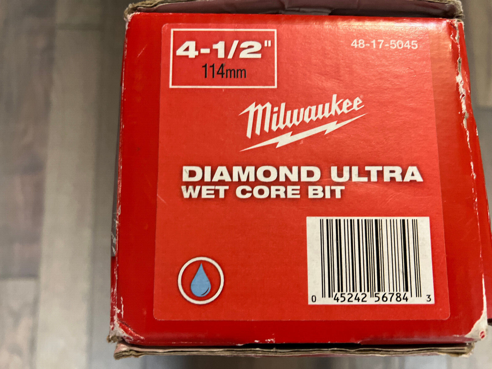 Milwaukee Diamond Core Drill Bit Ultra Wet Thin Kerf Concrete Coring 4 ...
