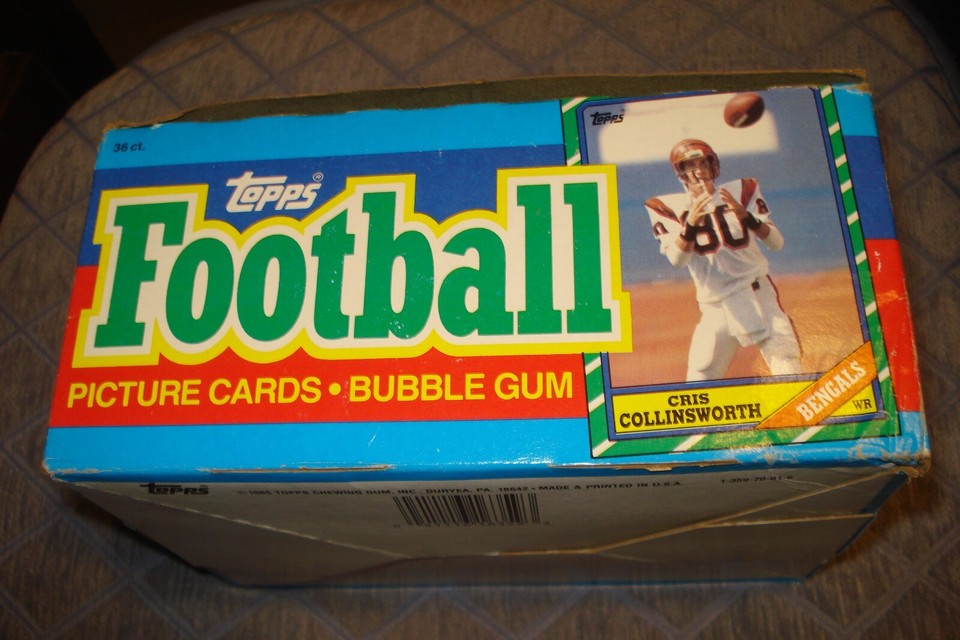 RARE CLEAN 1986 Topps Football Wax Box 36 Packs Poss Jerry Rice PSA RC ...