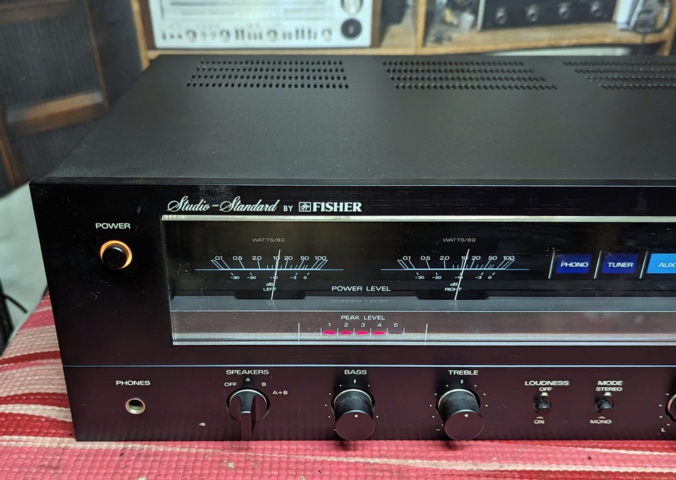 Fisher CA-880 stereo integrated amplifier with analog watt meters | eBay