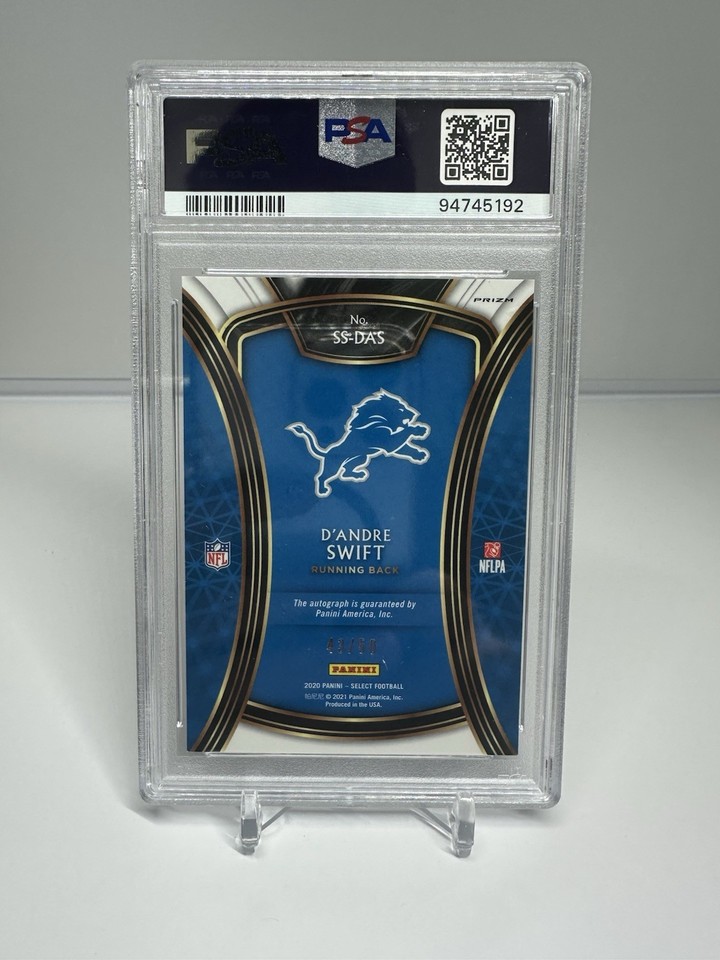D'Andre Swift /50 Autograph - PSA 7 - RC Low Pop 2020 Panini Select ...