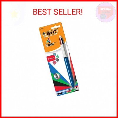 BIC 4-Color Retractable Ballpoint Pen with 1.0 mm Medium Point, 1-Count ...