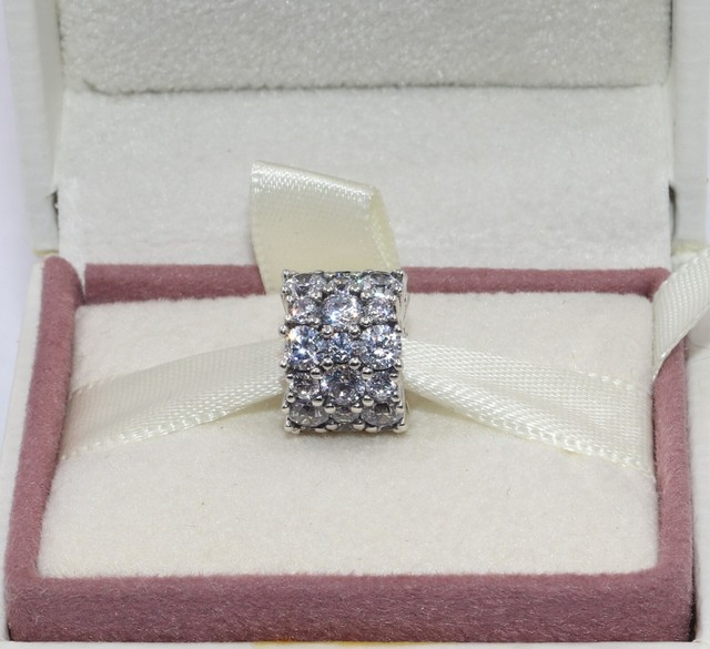 PANDORA Clear Sparkle Charm - 798487C01 for sale online | eBay