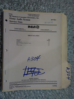 RCA rp9780a service manual original repair book stereo cd player | eBay