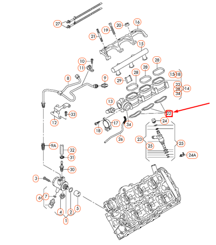 New AUDI A4 B8 Lower Intake Manifold Gasket Seal 079129717B | eBay