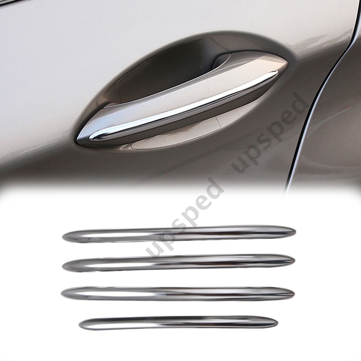 4PCS Chrome Door Handle Molding Cover Trim For BMW 5 6 Series F10 F11 ...