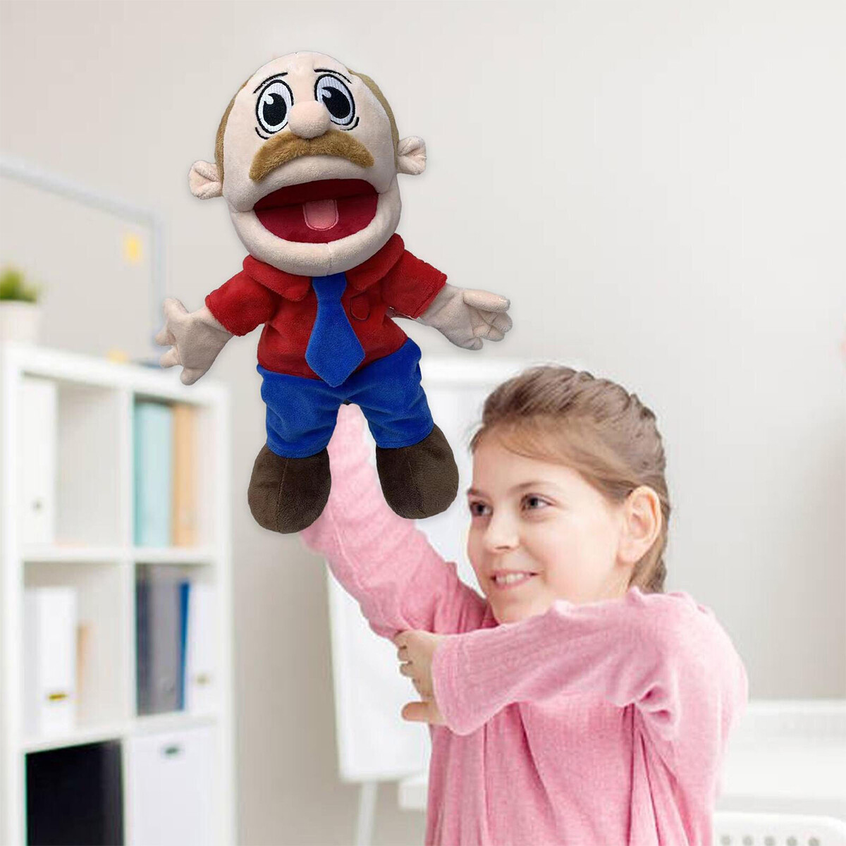 40cm Jeffy dad mum Puppet Hat Hand Jeffy Plush Cosplay Toy Stuffed Doll ...