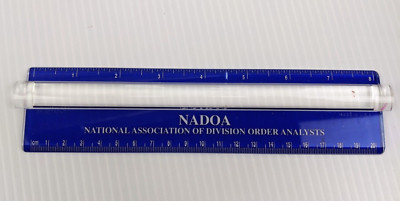 Vintage NADOA Advertising Ruler Magnifying Strip Acrylic Division Order ...