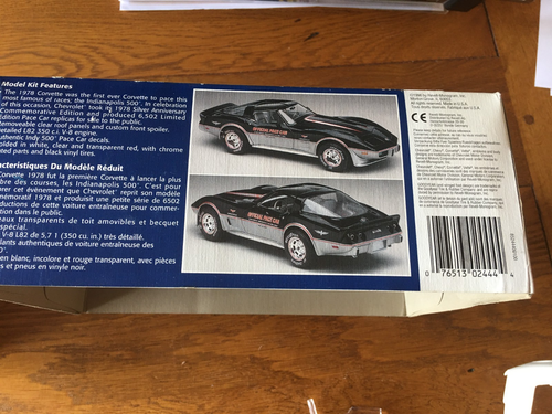 maquette 1/25 MONOGRAM - CORVETTE 78 INDY PACE CAR , boitage de 1996 | eBay