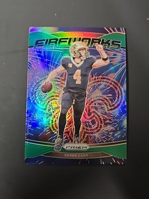 2024 Panini Prizm - Fireworks Derek Carr #11 Green Prizm | eBay