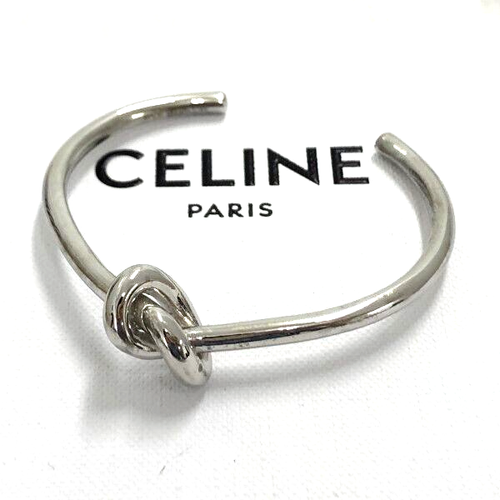 Celine Bracelet Extra Thin Knot Silver Plated Bangle with Original Box | eBay