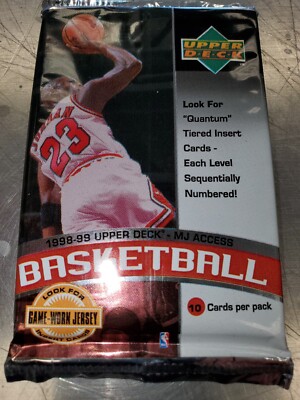 1998-99 UPPER DECK BASKETBALL CARD PACK MJ ACCESS JORDAN-KOBE AUTO GU ...