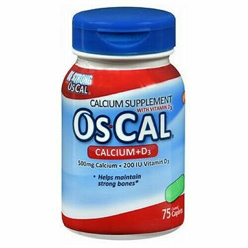 Os-Cal 500 D3 Calcium Supplement Caplets (Pack of 75) for sale online ...