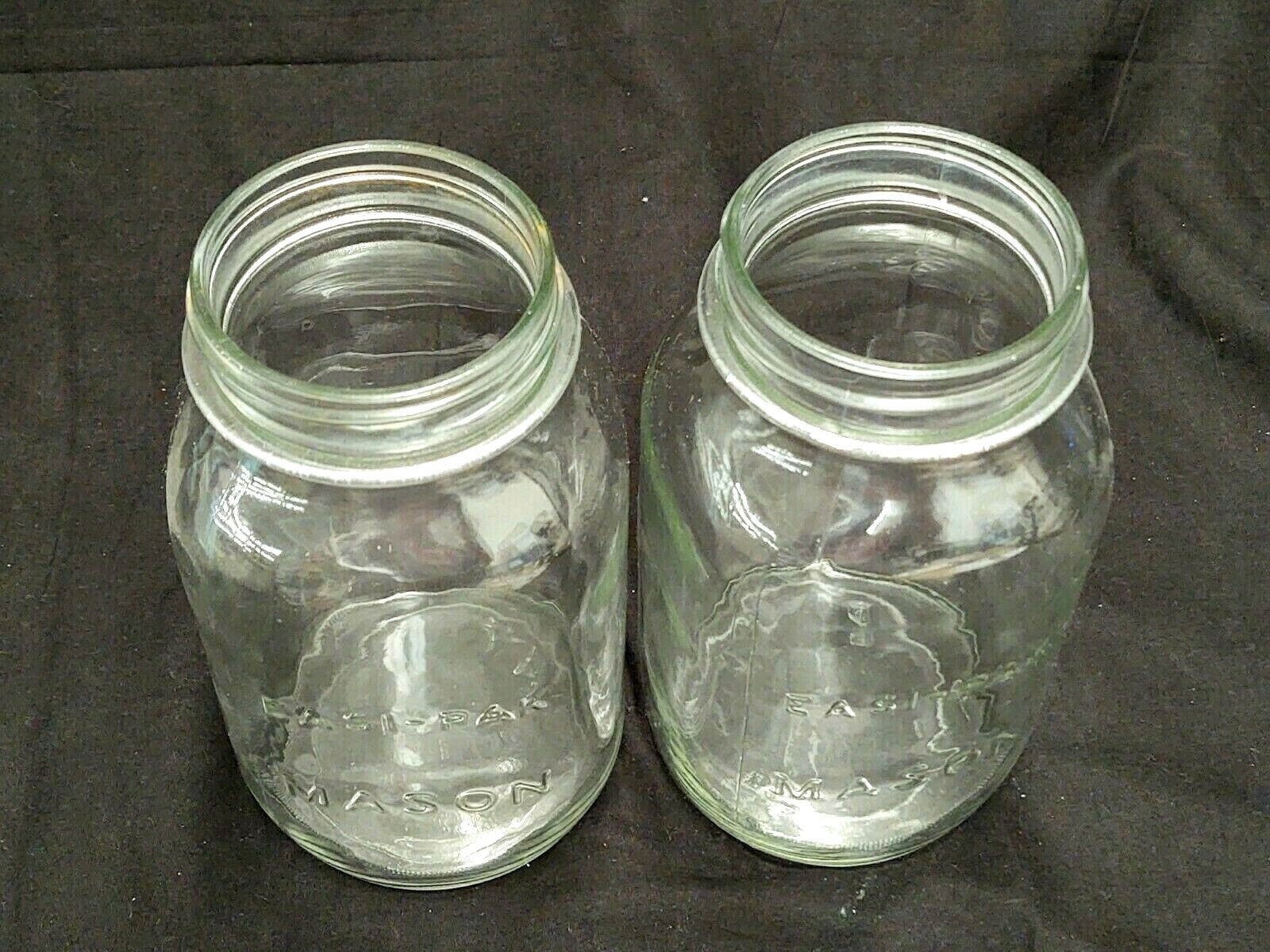 Vintage Lot of 2 Easi-Pak Mason Jars 978 32 Ounce Quart Clear Glass | eBay