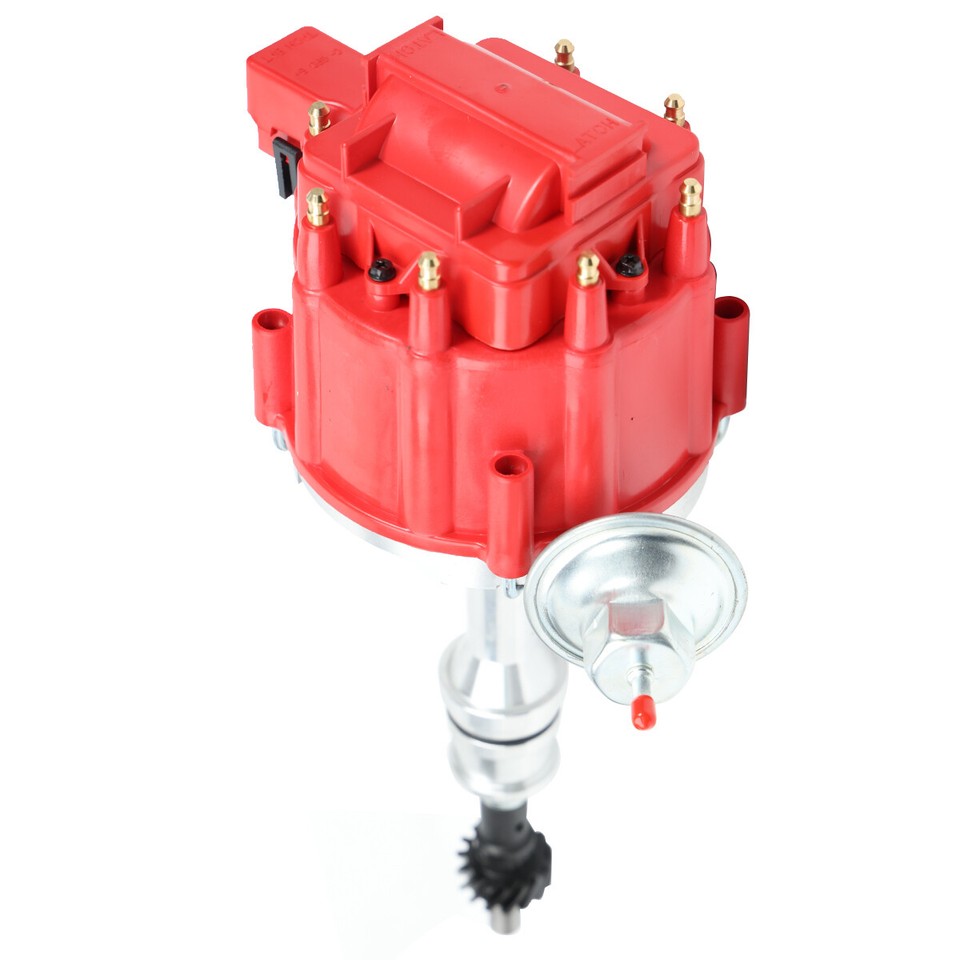 1X Red HEI Distributor For Ford 351C 351M 400 429 460 65,000 KV Coil ...