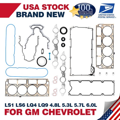 For GM Chevy LS LS2/LS3/4.8L/5.3L/6.0L/6.2L Engine Gasket Set Kit LS9 ...