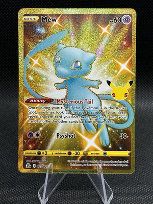 Mew (Secret) 025/025 Celebrations Holo | eBay