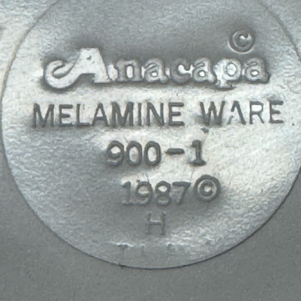 Vintage Anacapa Melamine 1987 Kids Divided Plate Farm House Animals ABC ...