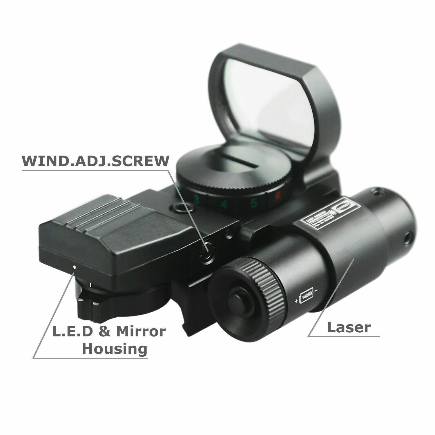 Tactical Red Green Dot Reflex Sight Scope Holographic 4 Reticles ...