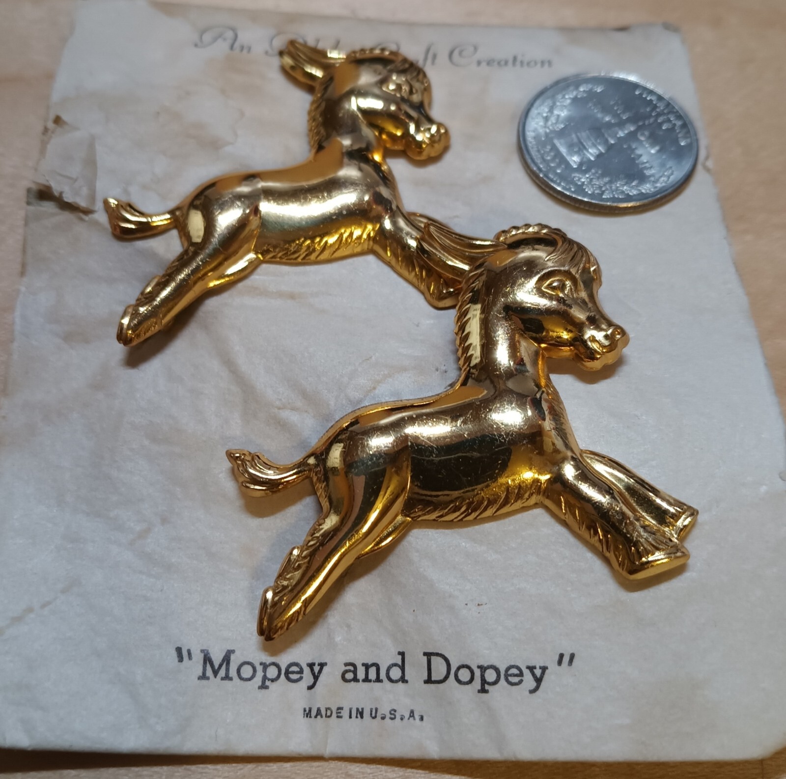 Vintage Mopey and Dopey Donkey Pins from Alpha-Craft … - Gem