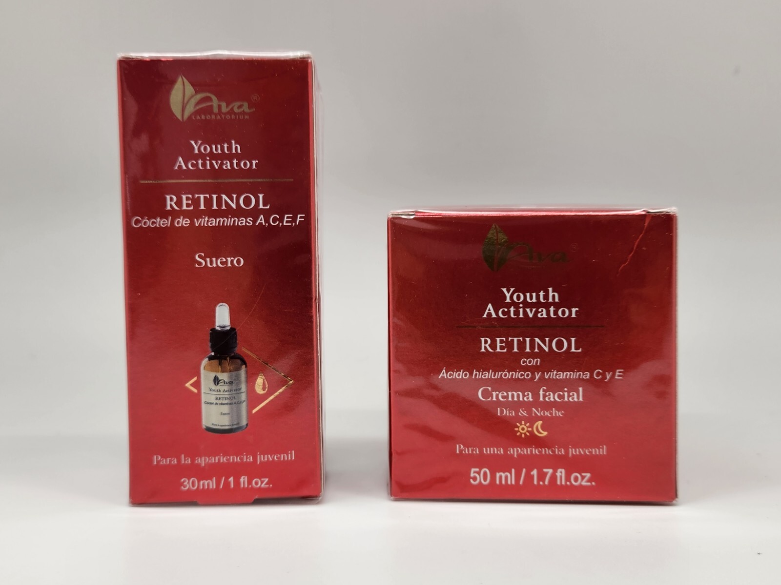 AVA LAB 2Pc Cream & Serum Youth Activator Retinol + Hyaluronic ...