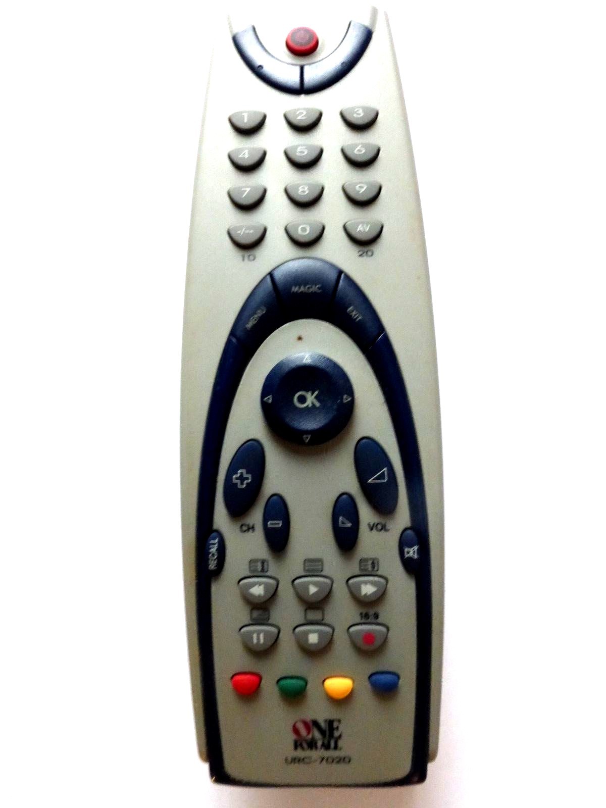 ONE FOR ALL URC-7020 UNIVERSAL TV/VCR REMOTE CONTROL | eBay UK