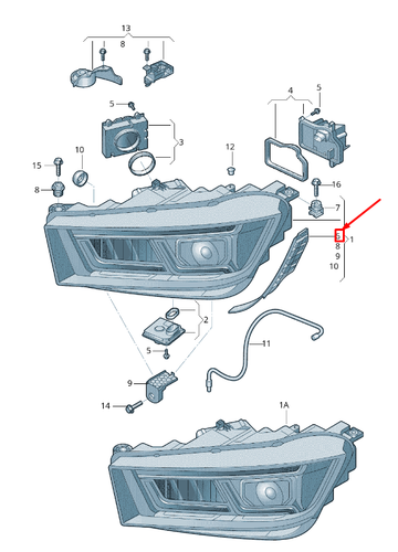 AUDI Q5 FY Front Left Headlight Sealing Frame 80A941191 | eBay