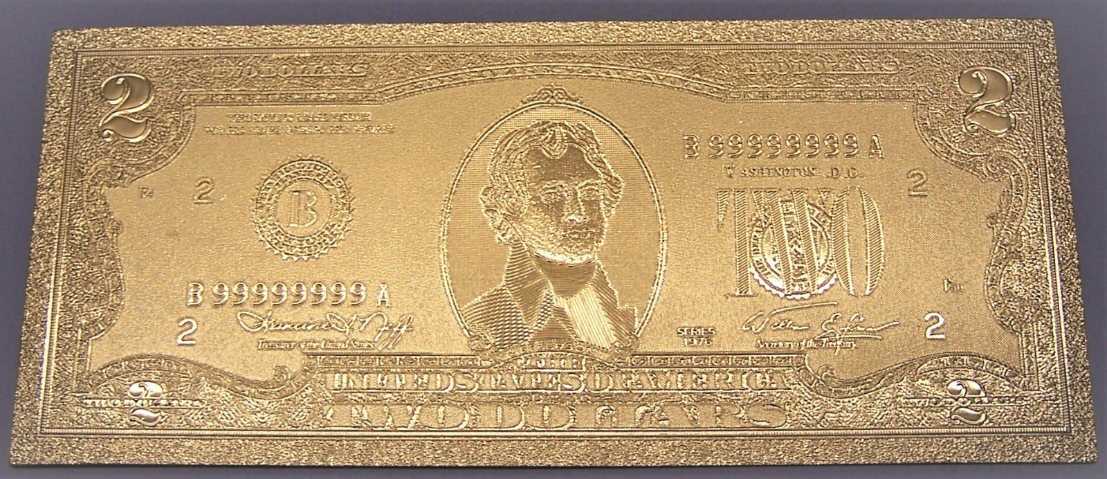 24K Gold USA 2 Dollar Bill Novelty Banknote as pictured | eBay
