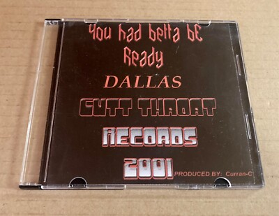 Promo CD Cutt-Throat Records Texas Ballas 2001 Curran-C, J-Rocca, Mic ...