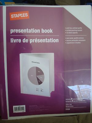 STAPLES PRESENTATION BOOK 21626 TOP LOADING WHITE LOT OF 2 | eBay