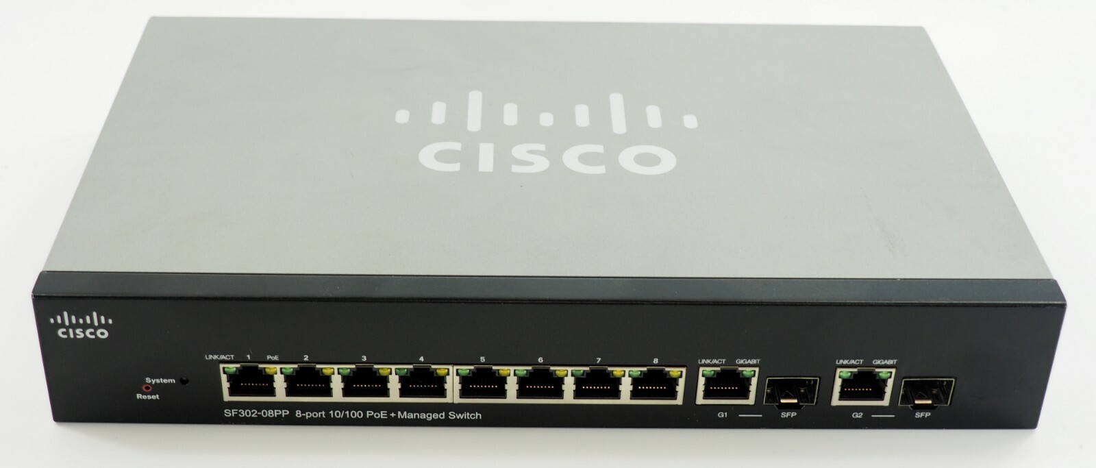 Cisco SF302-08PP 8-Port 10/100 PoE + Managed Switch SF302-08PP-K9 V01 | eBay
