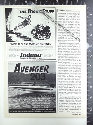 1988 ADVERTISING for Cee Bee MFG. Avenger 203 powerboat boat Indmar ...