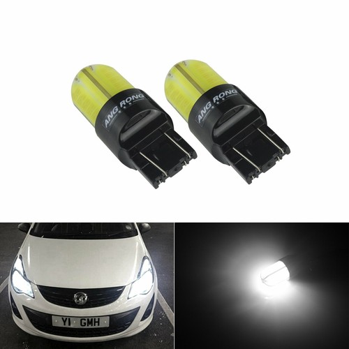 2x 580 582 7443 7440 W21/5W Bulb COB LED 8W SideLight Daytime Light DRL ...