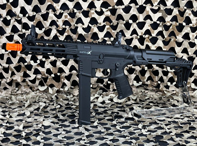 NEW Lancer Tactical Gen 2 Battle X 9mm CQB AEG Airsoft Gun w/ PDW Stock ...