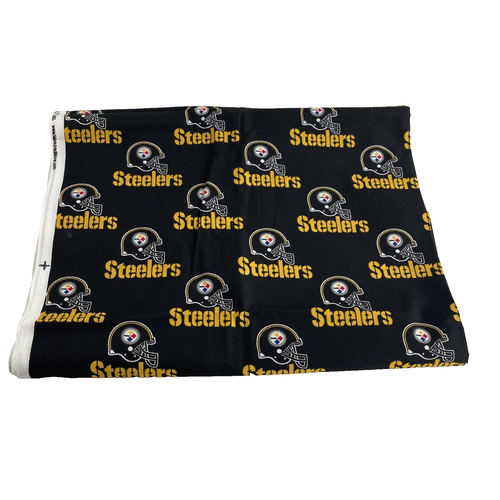 Pittsburgh Steelers Helmet Logo Pattern NFL Cotton Fabric 2 Yard 60"W ...