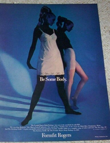1969 Print Ad Formfit Rogers Bra Slip Pantyhose Girdle Lingerie